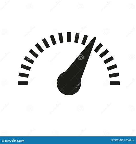 The Tachometer Speedometer And Indicator Icon Stock Vector Illustration Of Scale Full 79379043