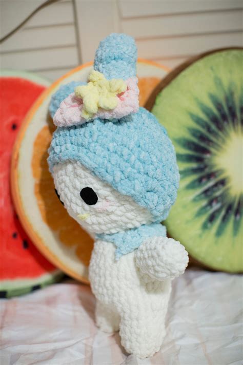 Crochet My Melody Plushie Size Huggable Etsy