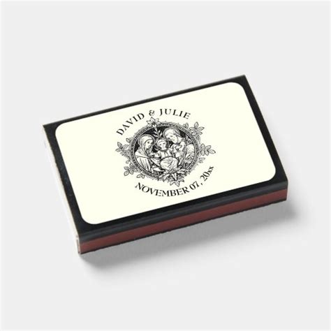 Elegant Classic Ivory Religious Wedding Christian Matchboxes Zazzle