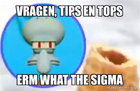 Vragen Tips En Tops Erm What The Sigma What The Sigma Squidward Meme Generator