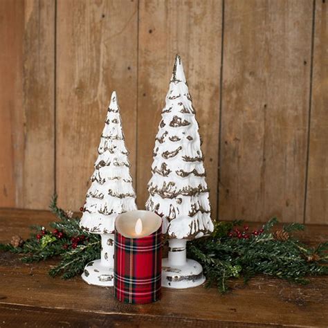 Lighted Decorative Glass Christmas Tree Antique Farmhouse