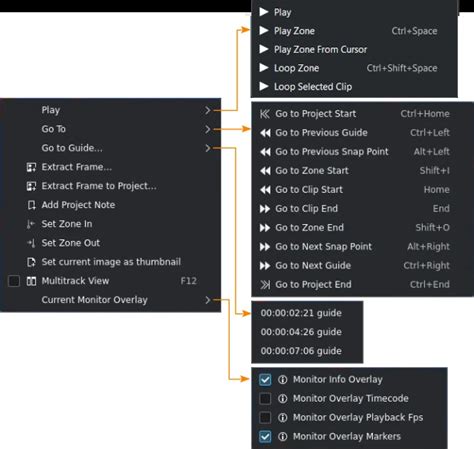 Project Monitor Kdenlive Manual Documentation