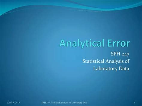 Ppt Analytical Error Powerpoint Presentation Free Download Id2150996