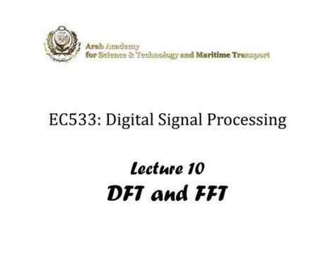 Discrete Fourier Transform Ppt