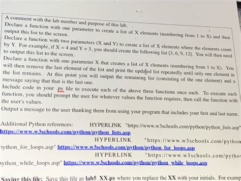 Solved A Comment With The Lab Number And Purpose Of This