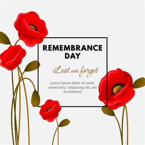 Remembrance Template Postermywall