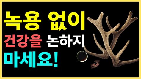 녹용의 놀라운 건강 비밀 과학으로 밝혀지다녹용 건강보조식품 면역력강화 관절건강 뇌건강 콜라겐 한의학 재생의학