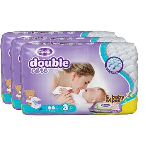 Maxi Pakiranje Otroške Plenice Violeta Air Dry 3 Midi 3 Pakiranja Po 66 Kos Enaa