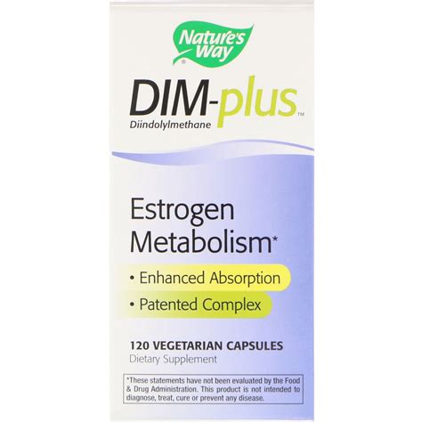 Natures Way Dim Plus Estrogen Metabolism 120 Vegetarian Capsules