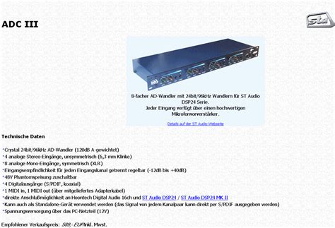 DSP24 ADC DAC 2000 Hoontech Dsp24 Adc Dac 2000 Audiofanzine
