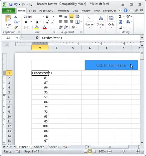 Headers And Footers In Excel Healthy Food Near Me