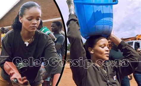 Rihanna Pulls A Shocker Carries Bucket Of Water On Her Head While