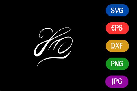 Cursive Silhouette Svg Eps Dxf Vector Graphic By Creative Oasis · Creative Fabrica