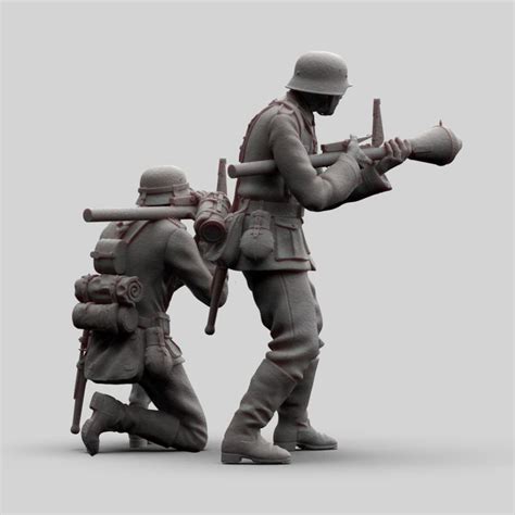 3d Printable German Soldiers And Faustpatrone By Dmitry Tishchenkov