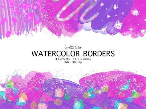Dreamy Violet Border Clip Art Graphic By Jallydesign · Creative Fabrica