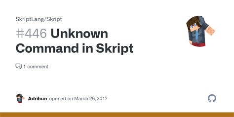 Unknown Command In Skript · Issue 446 · Skriptlang Skript · Github