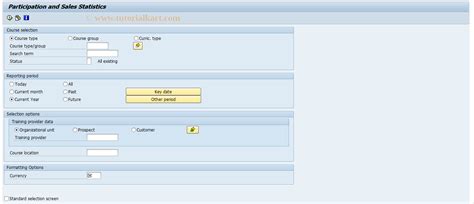 lso rhxkurs3 sap tcode participation and sales statistics