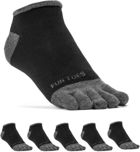 Fun Toes Mens Toe Socks Barefoot Running Lightweight Value 6 10 13