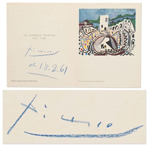 Sell Your Pablo Picasso Signature At Nate D Sanders Auctions