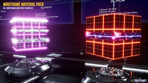 Wireframe Material Pack Unreal Engine Asset