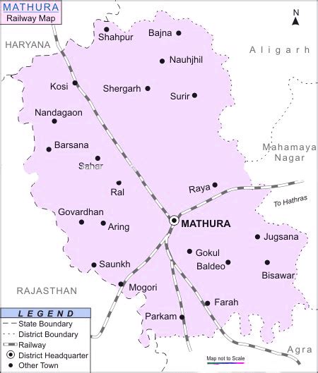 Rail Map India Mathura Railway Map