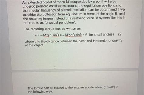 Solved An object with a mass M suspended on a string of | Chegg.com