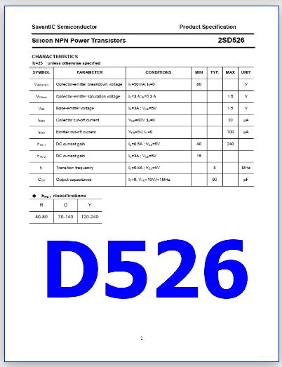D526 Datasheet Meta Search