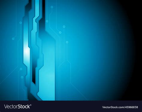 Dark Blue Abstract Technology Background Vector Image