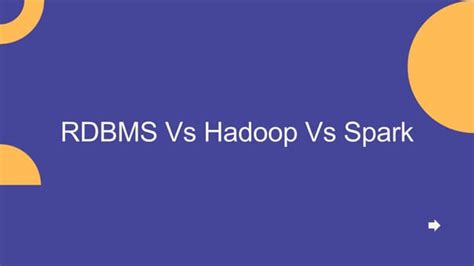 Comparison Rdbms Vs Hadoop Vs Apache Pptx