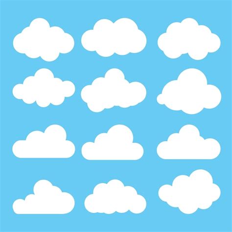 Premium Vector Clouds With Blue Sky Cloud Clouds