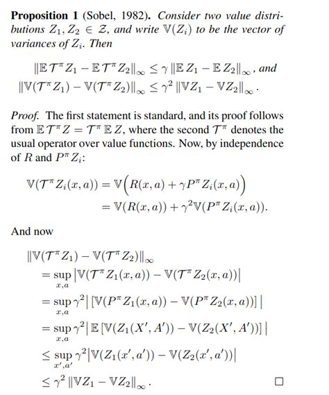 Reinforcement Learning How The Proof Of The Contraction Of Variance