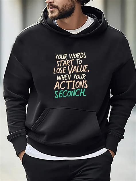 Letters Print Hoodie Cool Hoodies Men Mens Casual Pullover Temu New