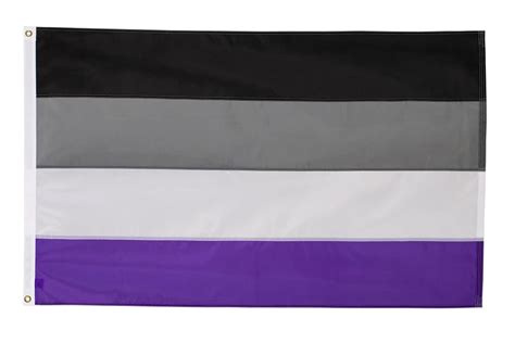 Asexual Flag Black Gray White Purple Pride Flag Nylon Etsy