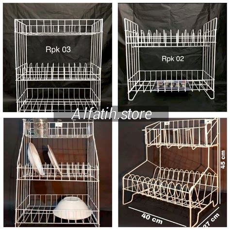 Jual Rak Piring Susun 3 Anti Karat Rak Kawat Susun 3 Dan Susun 2 Rak