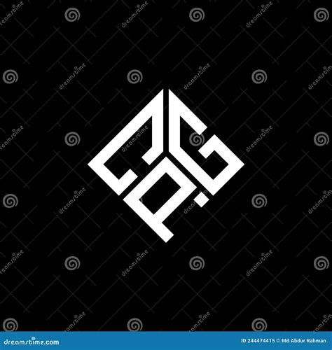 Cpg Letter Logo Design On Black Background Cpg Creative Initials Letter Logo Concept Stock