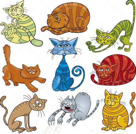 Cartoon Cats Set Stock Vector Image By ©izakowski 10263870