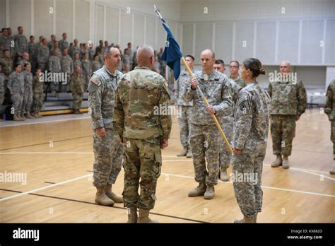 Us Army National Guard Awards And Promotion Presentation Ceremony Stock
