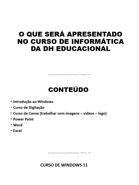 Aula 01 Como Ligar O Computador Pdf Teclado De Computador Botão Ctrl