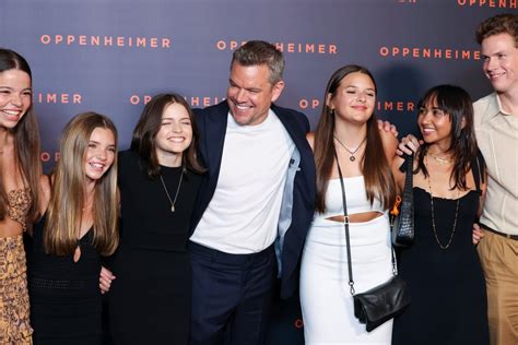 Matt Damon Takes His Daughters To Oppenheimer Premiere POPSUGAR