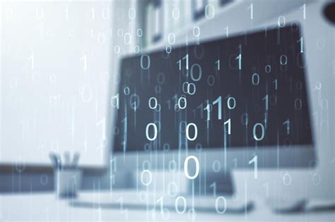 premium photo creative concept of binary code illustration and modern