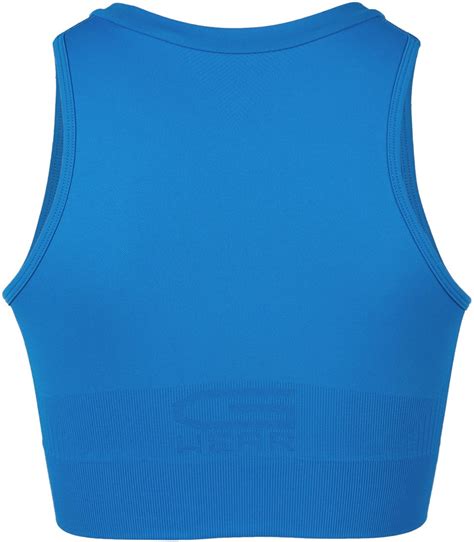 Olivia Seamless Crop Top Blue Xs S Gorilla Wear