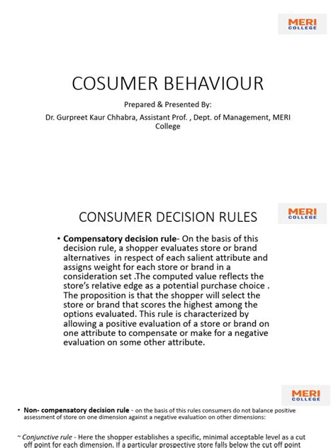 Cosumer Behaviour Unit 1 Part 2 Pdf Behavior Brand
