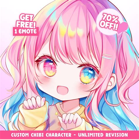 Custom Chibi Anime Chibi Character Custom Chibi Commission Original