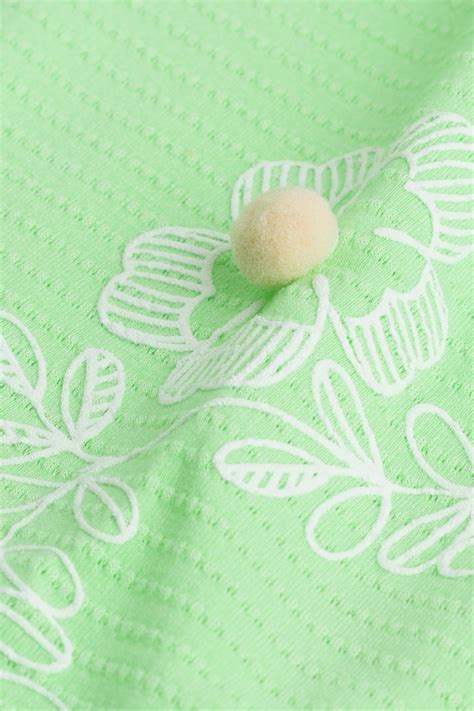 Vestido Infantil Menina Em Cotton Maquinetado Marlan Verde