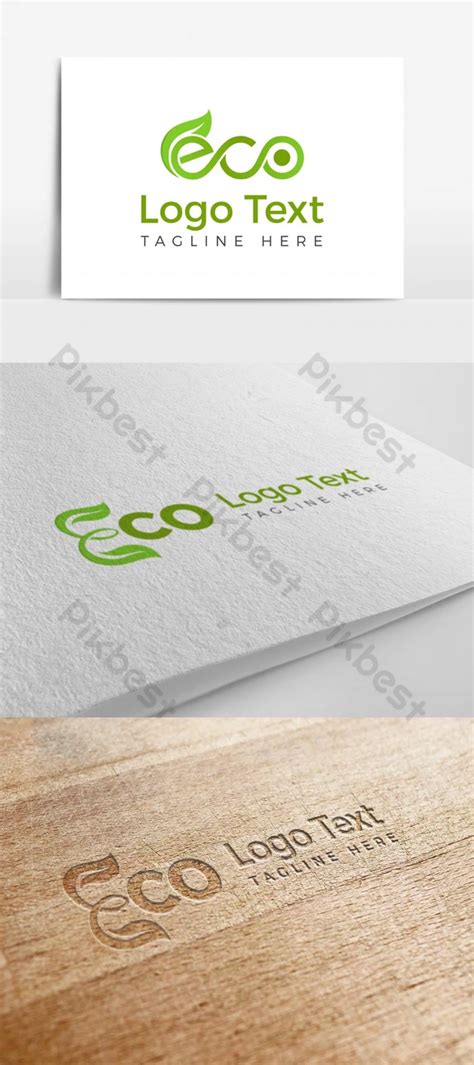 Custom Letter Eco Logo Design Template Ai Free Download Pikbest