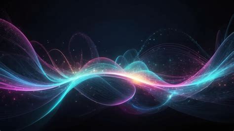 Abstract Energy Flow Background With Pulsating Waves Of Light Perfect For Dynamic Designs