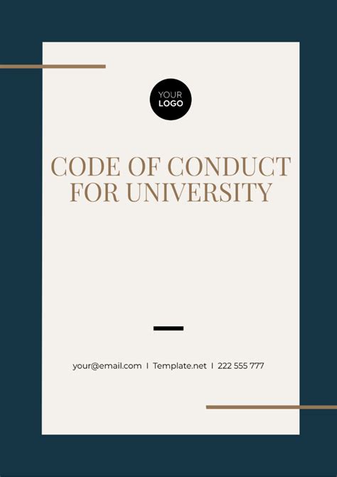 Free Code Of Conduct For University Template Edit Online And Download