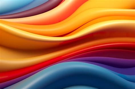 Premium Ai Image Abstract 3d Render Colorful Background Design With Soft Wavy Waves Modern