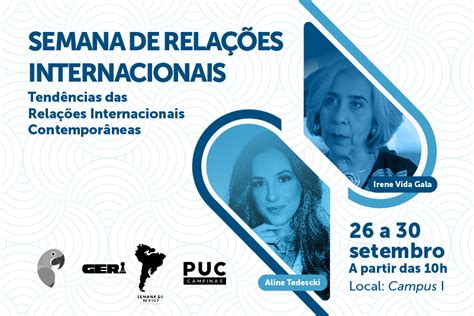 Portal PUC Campinas Semana de Relações Internacionais Tendências