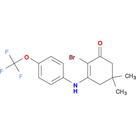 2 Bromo 5 5 Dimethyl 3 4 Trifluoromethoxy Phenyl Amino Cyclohex 2 En